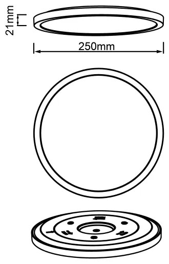 Brilliant - LED Stropní svítidlo TUCO LED/16W/230V pr. 25 cm černá