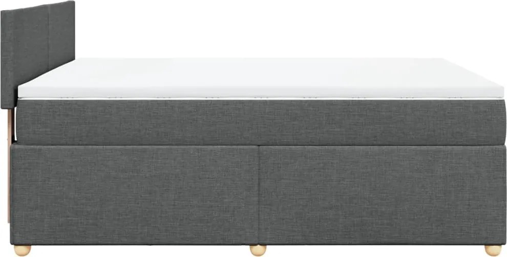 Box spring postel s matrací tmavě šedá 160x200 cm textil 3286725