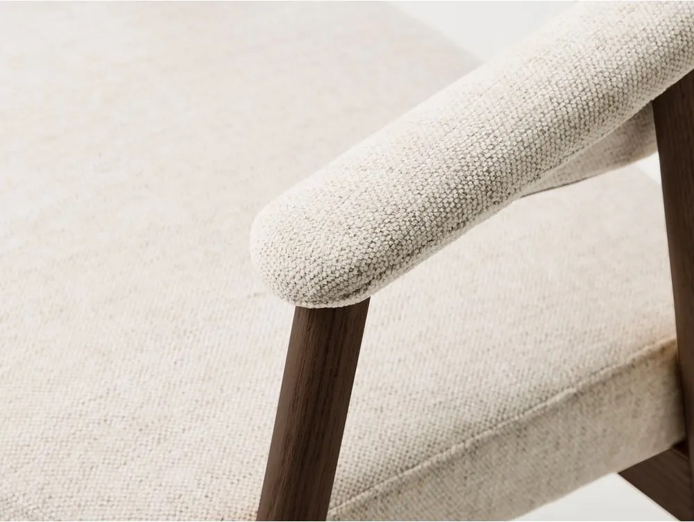 Krémová jídelní křesla v sadě 2 ks s područkami z dubového dřeva Elk – Unique Furniture