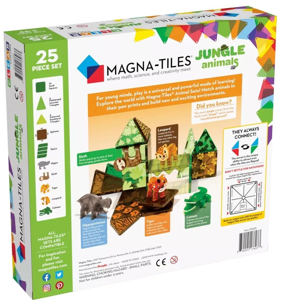 Magna-Tiles® Magnetická stavebnice Magna-Tiles Jungle 25ks