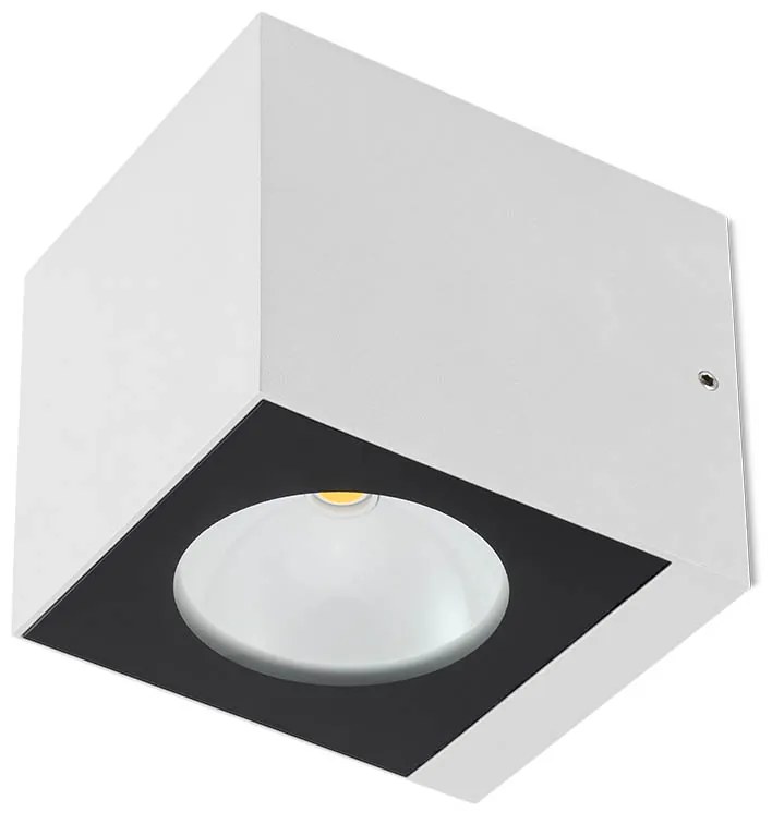 Redo group Redo Teko, bílé nástěnné exteriérové svítidlo se svícením dolu, 2x6W LED 3000K, výška 9,1cm, IP65