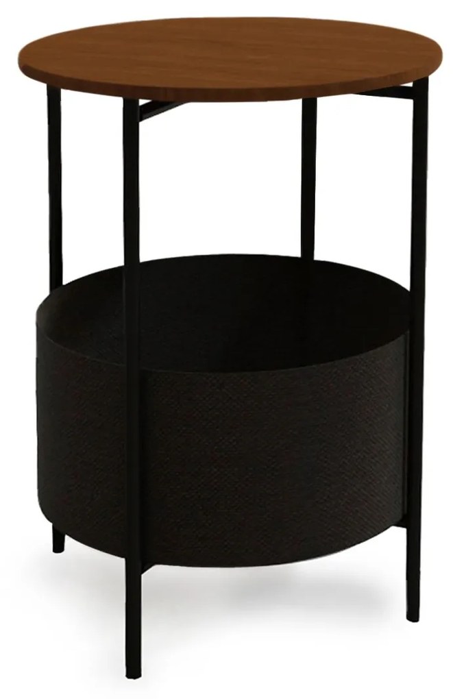 Příruční stolek Rotenstein (Ořech + Černá). 1073519