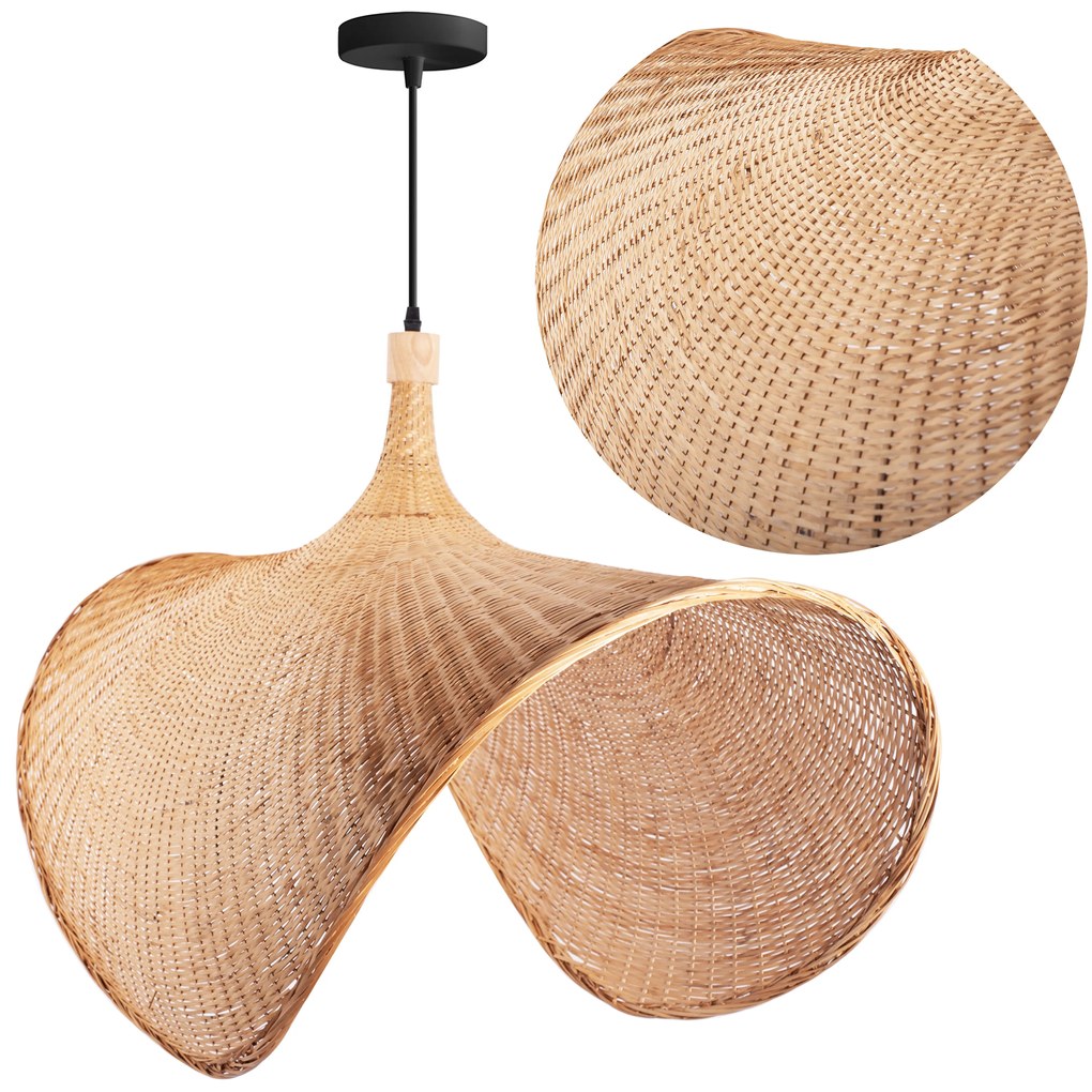 Toolight Boho, závěsné svítidlo 1xE27 APP1577-5C, přírodní hnědá, OSW-03800