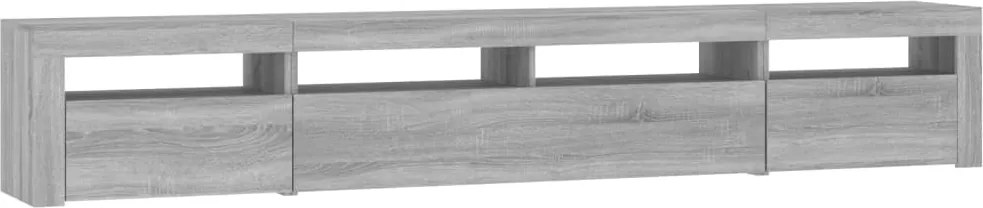 TV skříňka s LED osvětlením šedá sonoma 240x35x40 cm 3152728