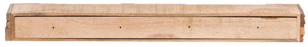 furniture-nabytek.cz - Masivní nástěnná police Greenhill z mangového dřeva, lakovaná, hnědá – 100 cm
