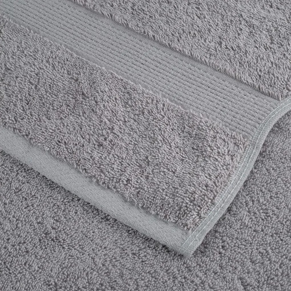 Prémiové saunové osušky SOLUND 10 ks šedé 80x200 cm 600 g/m² 137316