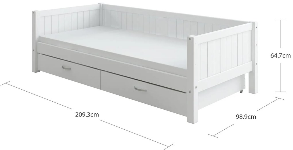 FN Postel s úložným prostorem Romantic 445 bílá