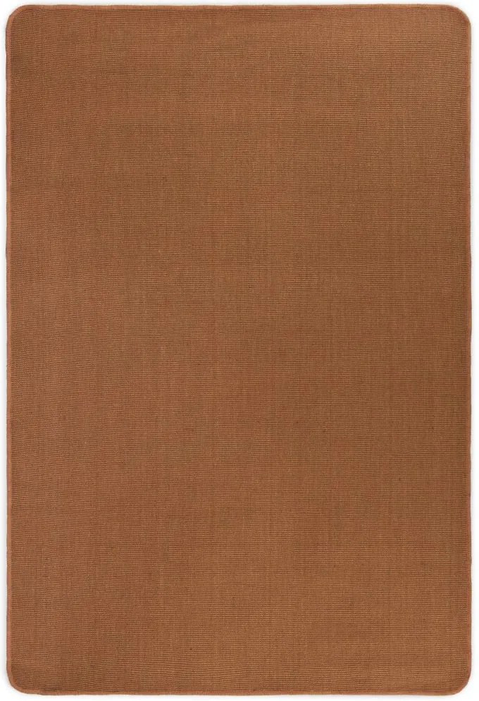 Kusový koberec z juty s latexovým podkladem - hnědý | 80x160 cm