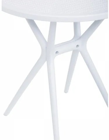 Jídelní stůl kulatý bílý plastový 65 cm DT-X7007 WT