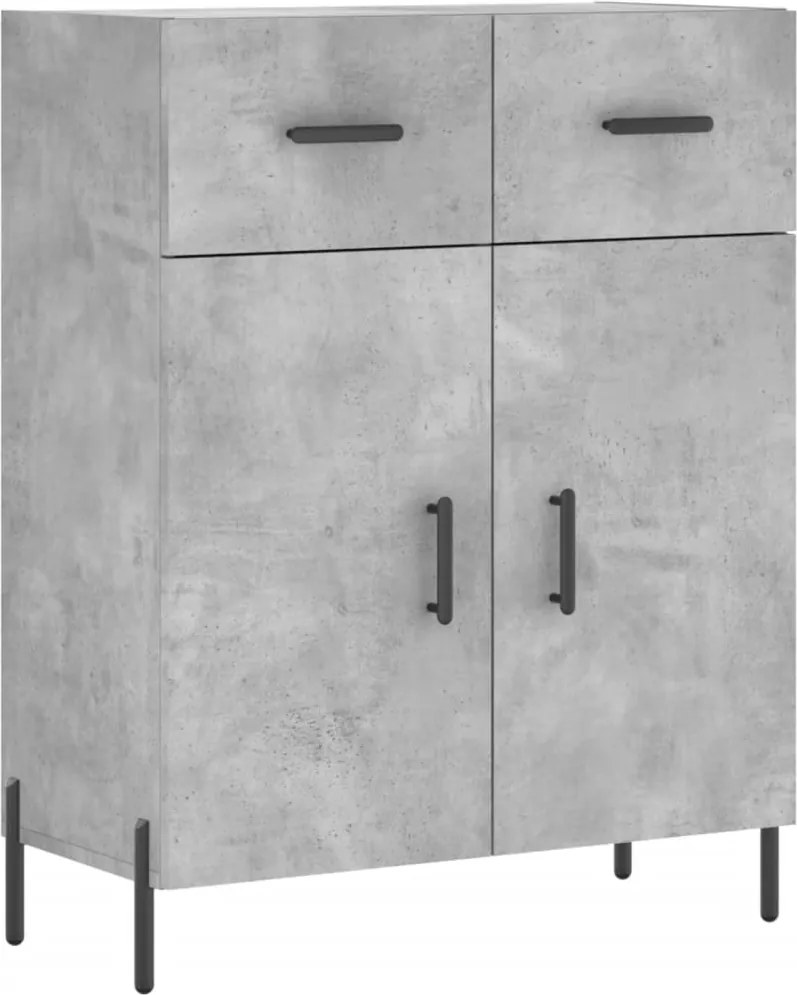 Skříň highboard betonově šedá 69,5x34x180 cm kompozitní dřevo 3200525