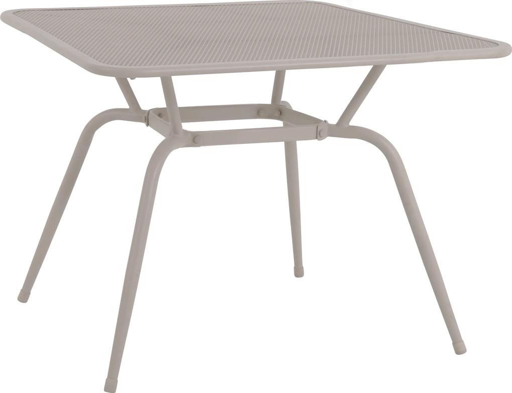 Stůl COLORE 5 90×90 cm (tmavě béžová) Bílá