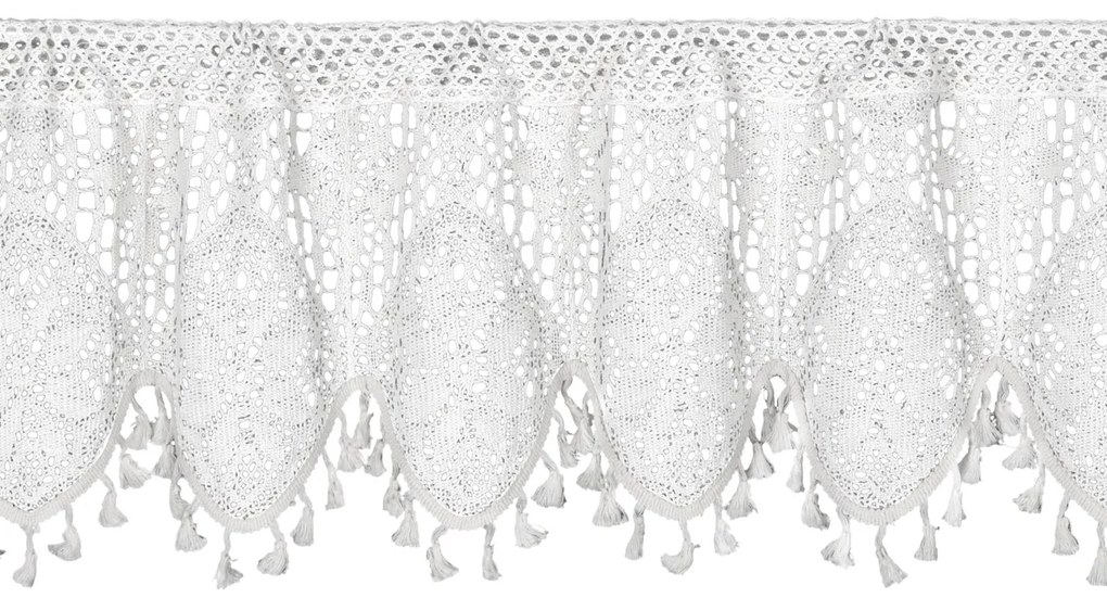 KRÁTKÁ ZÁCLONA NA PÁSCE MOLY 150X30 CM BÍLÁ