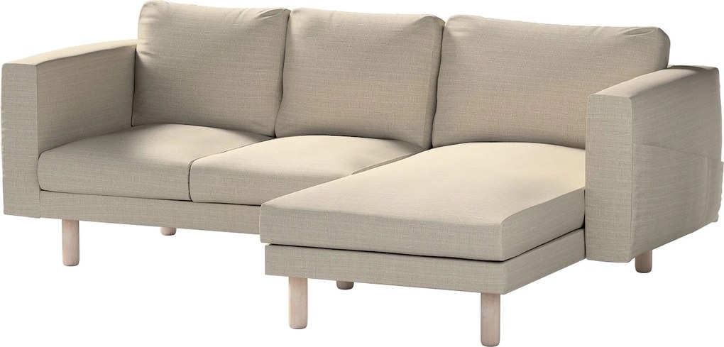 Potah na pohovku IKEA Norsborg 3-místná se šezlongem barva béžová látka pletený vzor