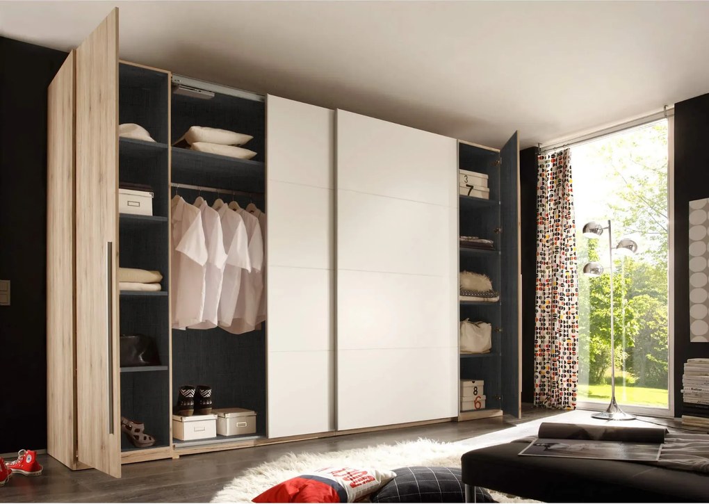 Šatní skříň Mediwa 73 315 cm dub Artisan/bílá