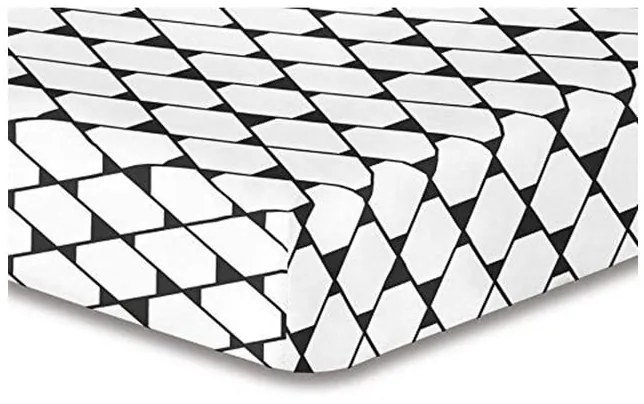 Elastické prostěradlo z mikrovlákna DecoKing Rhombuses, 140 x 200 cm