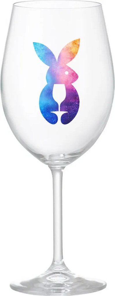 ZAJÍČEK - čirá sklenice na víno 350 ml