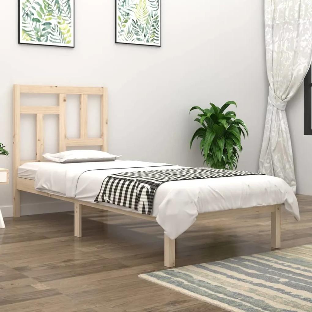 vidaXL Rám postele masivní borovice 90 x 190 cm Single [3104508] Barva: Bílá