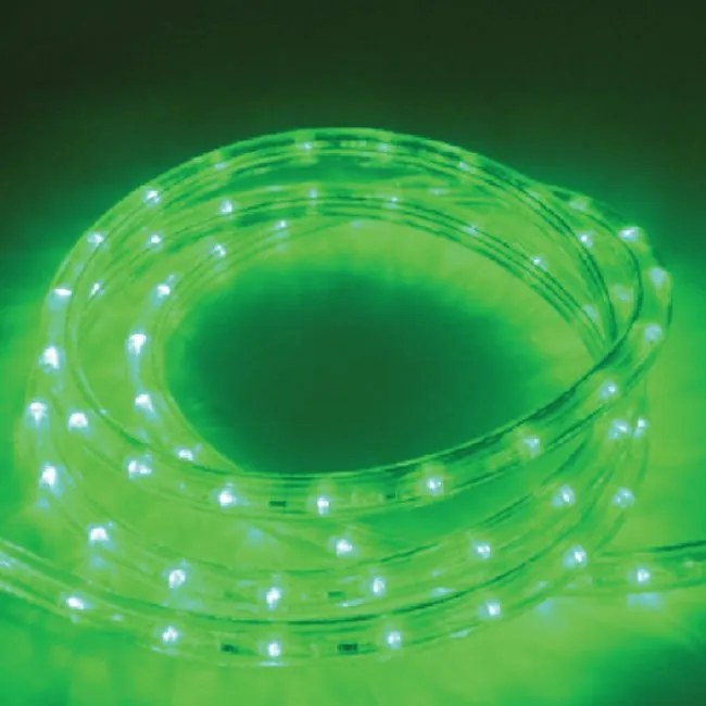 Easy Fix světelná LED hadice venkovní, 50 m, zelená, 1500 diod, čirý kabel, IP44, cívka