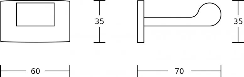Mexen příslušenství, ZOJA 1-háček, držák na ručník, černá, 7019135-70