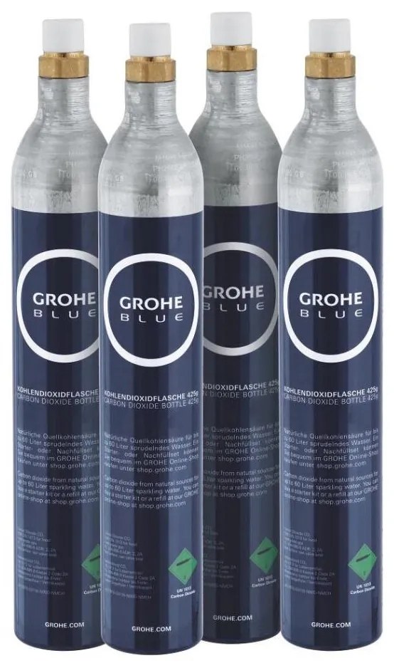 GROHE 40422000 - Karbonizační lahev GROHE BLUE 425 g CO2 (4 ks) nerez