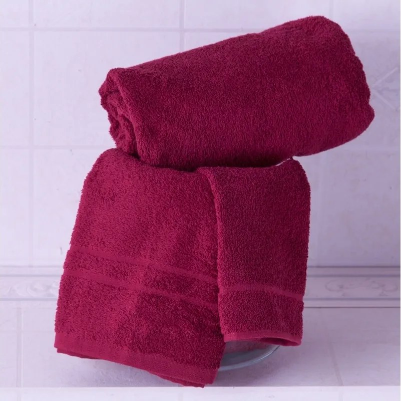 Veba ručník rujana pruh - bordó 30x50