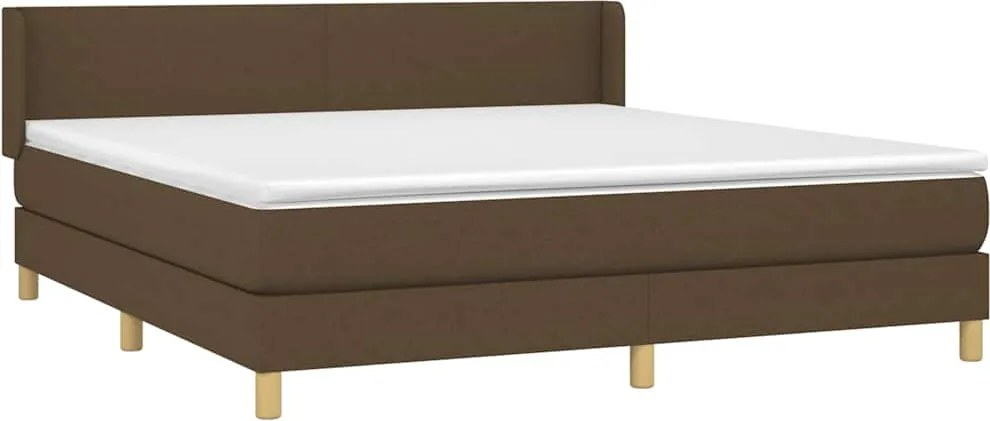 Box spring postel s matrací tmavě hnědá 180x200 cm textil 3130132
