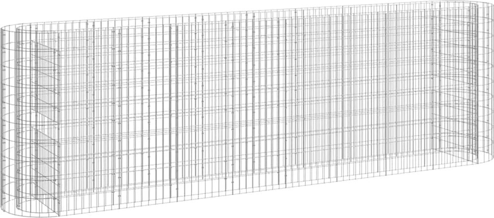 Gabionový vyvýšený záhon pozinkované železo 330 x 50 x 100 cm 152035