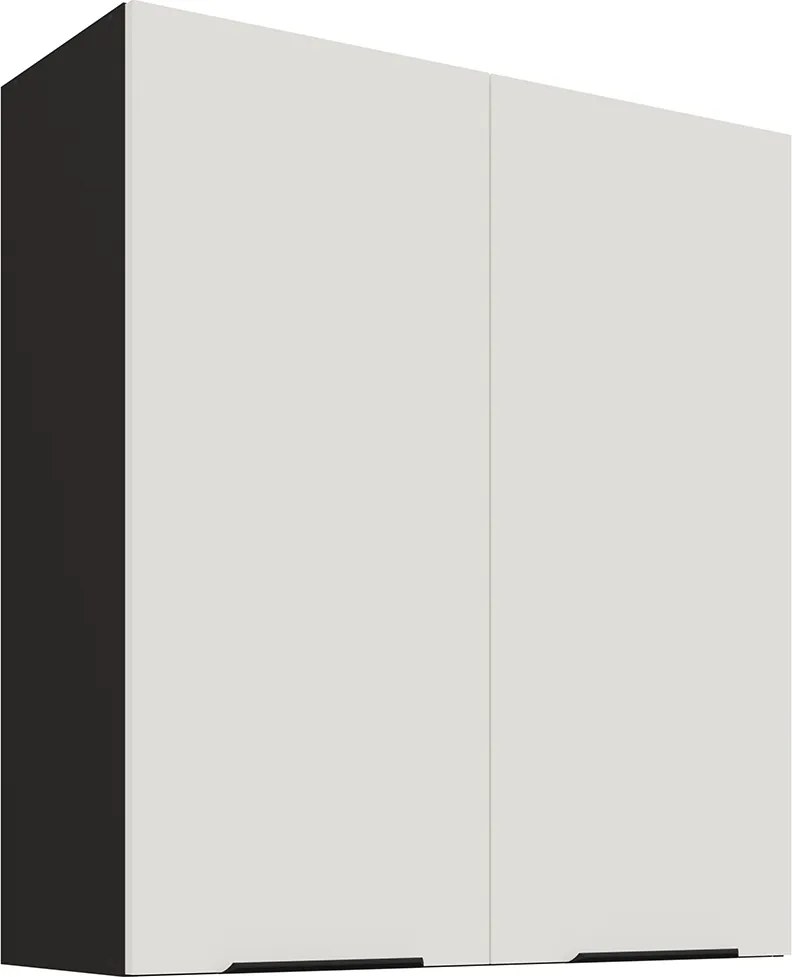 ARIA wb | horní skříňka 80 G-90 2F policová | 80 cm | VYSOKÁ | ANTI FINGERPRINT povrch | černá/bílá