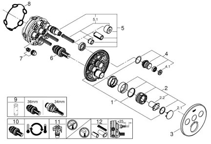 GROHE 29121AL0 - Termostatická baterie GROHTHERM SMARTCONTROL grafit