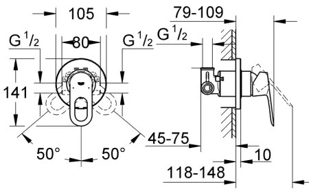 GROHE 29042000 - Sprchová baterie BAULOOP lesklý chrom