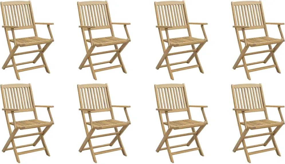 Skládací židle 8 ks 54,5x58x90 cm Masivní akácie 3214231