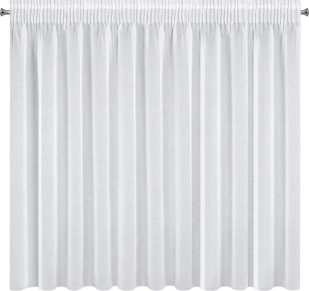 ZÁCLONA NA PÁSCE ELPIDIA 350X150 CM BÍLÁ