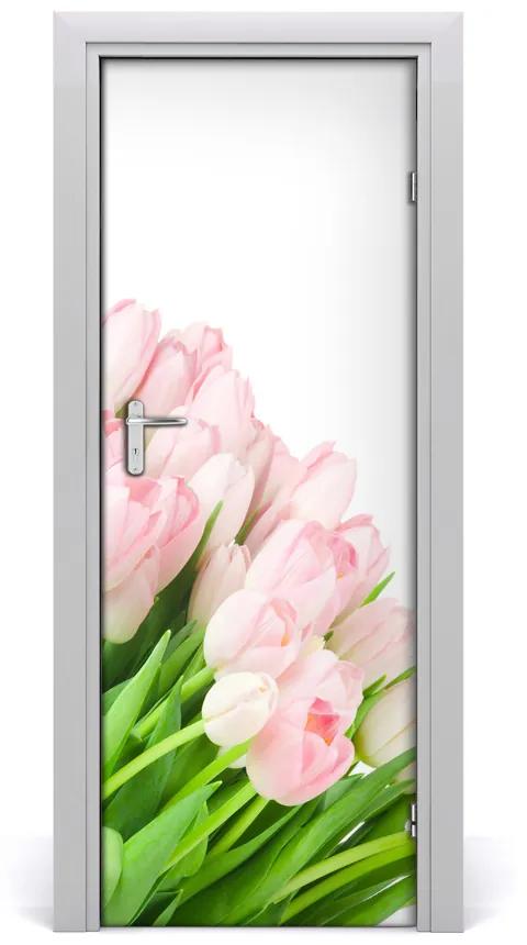 Fototapeta na dveře Růžové tulipány 75x205cm