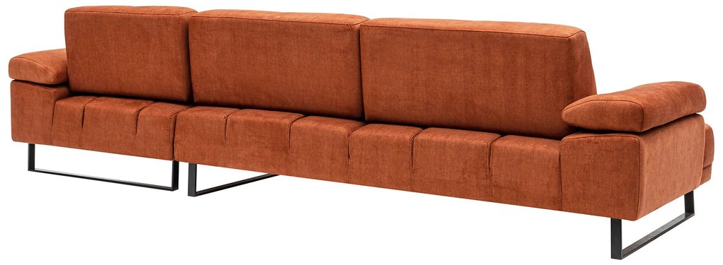 Hanah Home Třímístná pohovka MUSTANG oranžová pravá 560ARE1214