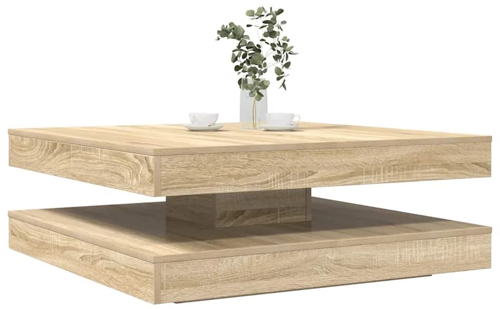Konferenční stolek otočný o 360º dub sonoma 90x90x34,5 cm 3321353