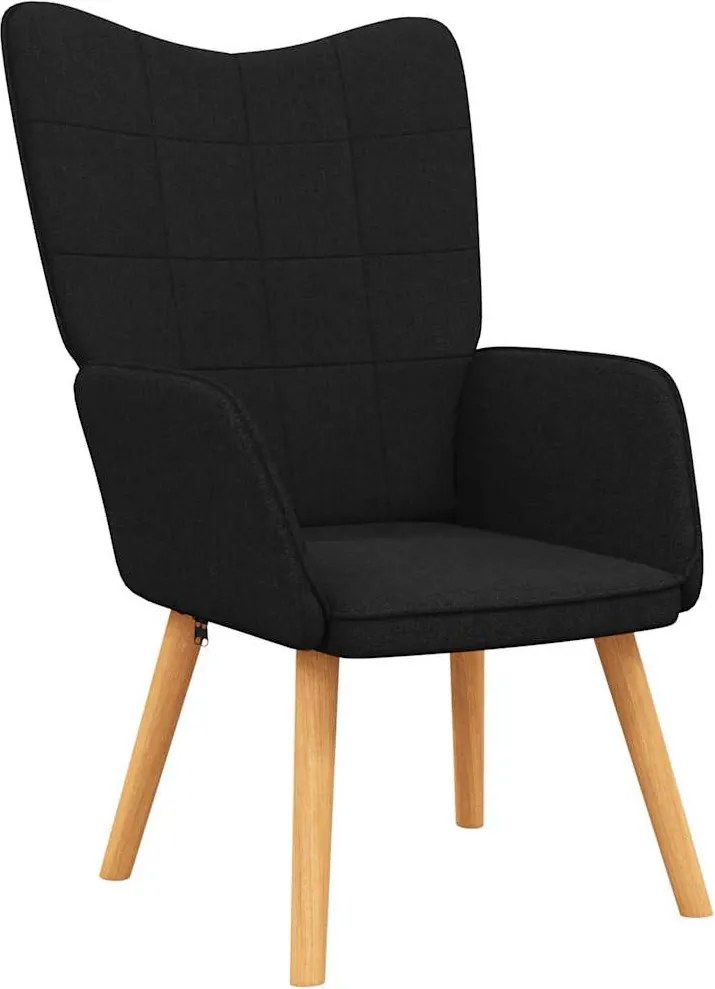 Relaxační židle černá textil 327925
