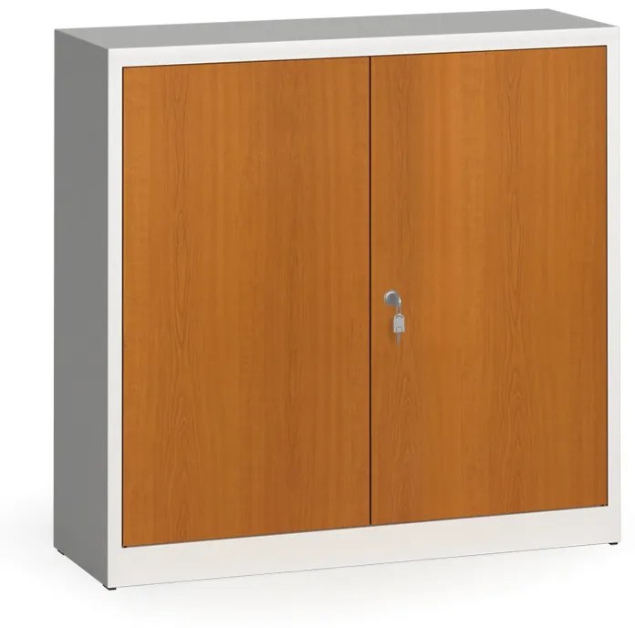 Alfa 3 Svařované skříně s lamino dveřmi, 1150 x 1200 x 400 mm, RAL 7035/třešeň