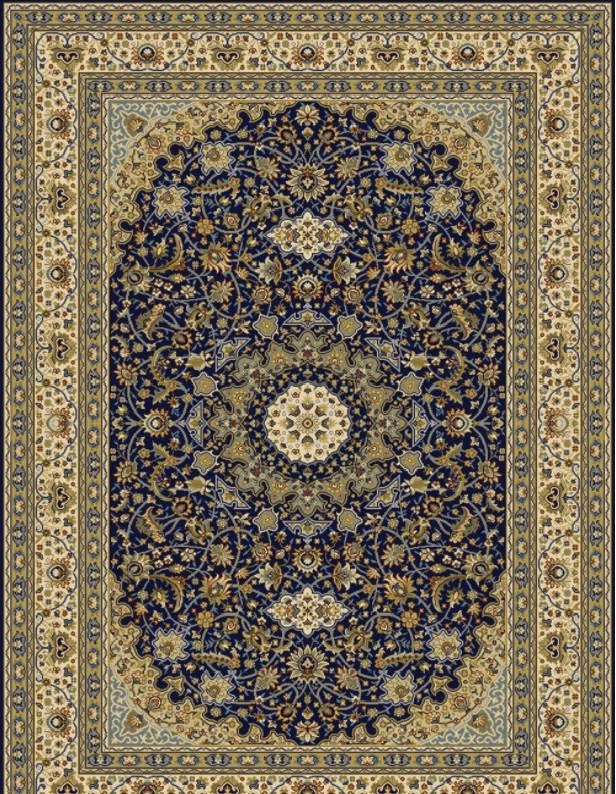 Oriental Weavers, Kusový koberec Kendra 711/DZ2B, 133x190, modrá, obývací pokoj