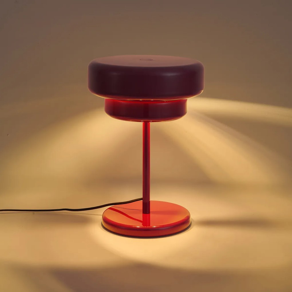 Retro stolní lampa švestková 41cm - Ophelia