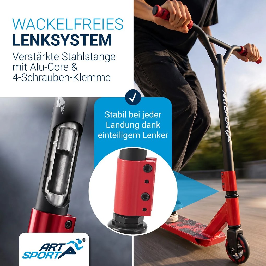 Juskys Dětská freestyle koloběžka Barva: vícebarevná