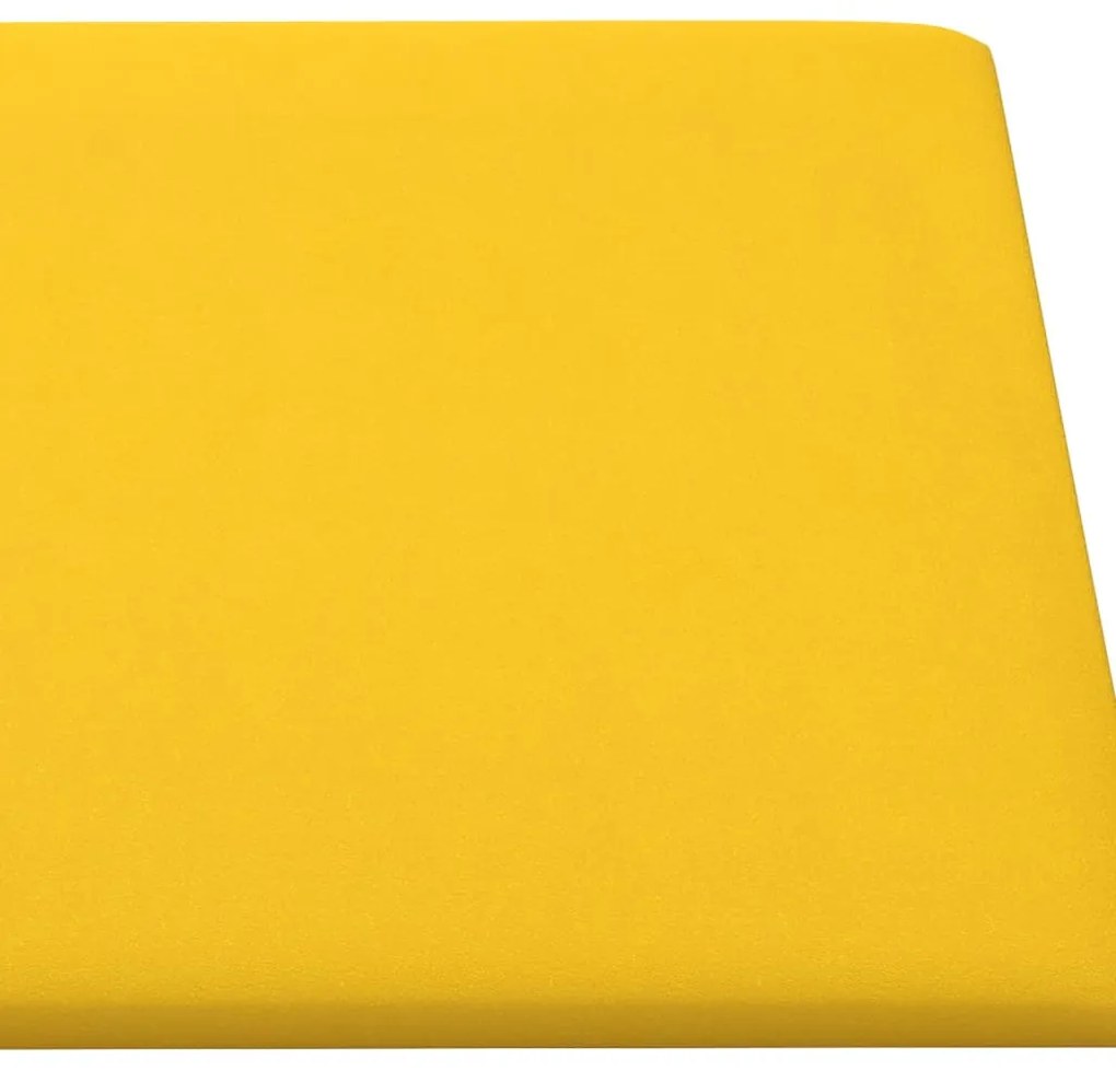 Nástěnné panely 12 ks žluté 60 x 30 cm samet 2,16 m² - Default Title