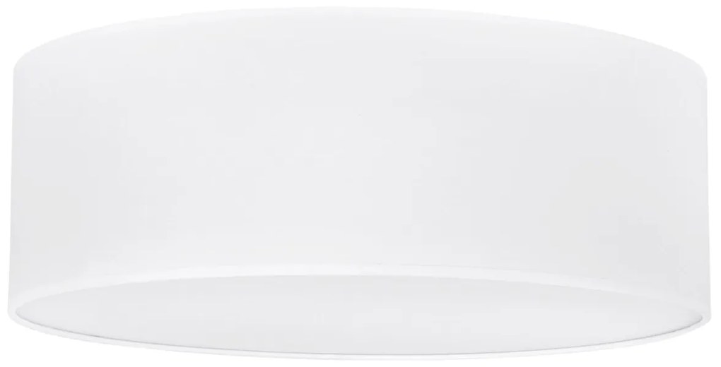 Stropní svítidlo Gaja, 1x bílé textilní stínítko, (bílé plexisklo), (fi 40cm)