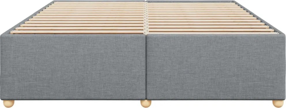 Rám postele bez matrace světle šedý 200 x 200 cm textil 3284757