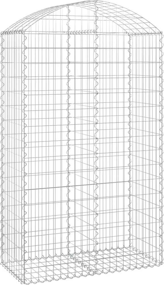 Klenutý gabionový koš 100 x 50 x 160/180 cm pozinkované železo 153438