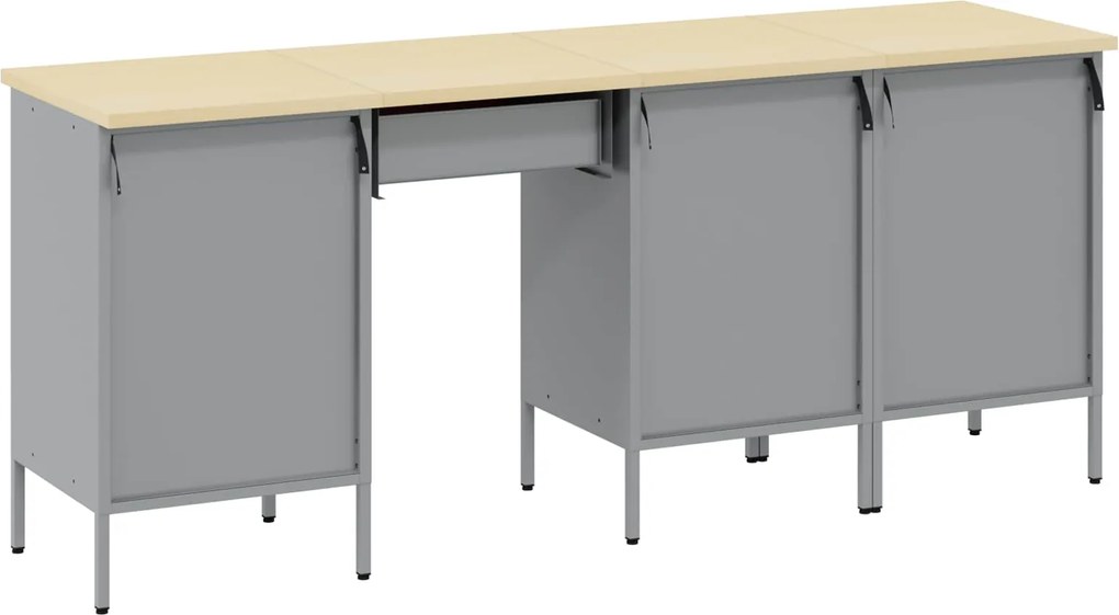 Pracovní skříň se zásuvkou 4 ks Černá Inženýrské dřevo a ocel 3321380