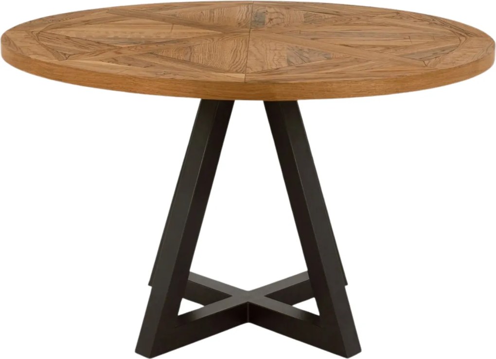 Jídelní stůl Indus 125 cm z masivu dub přírodní/grafit