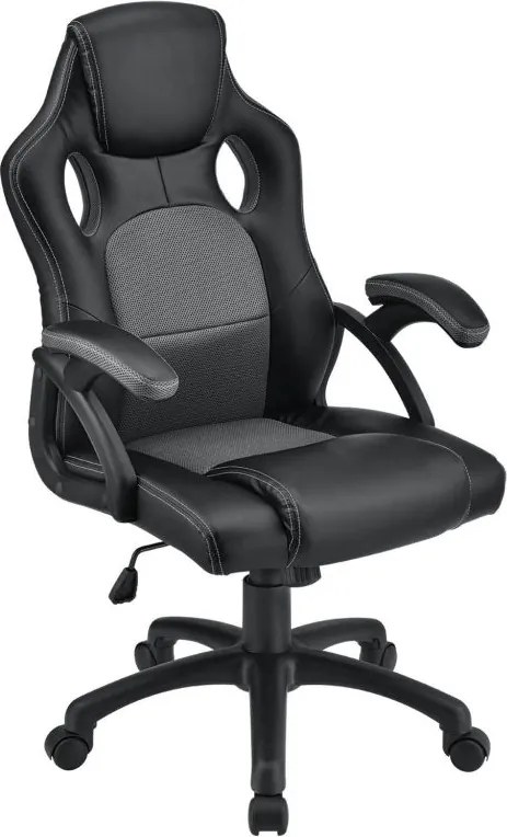 Ergonomická kancelářská židle, černá, polohovatelná opěrka