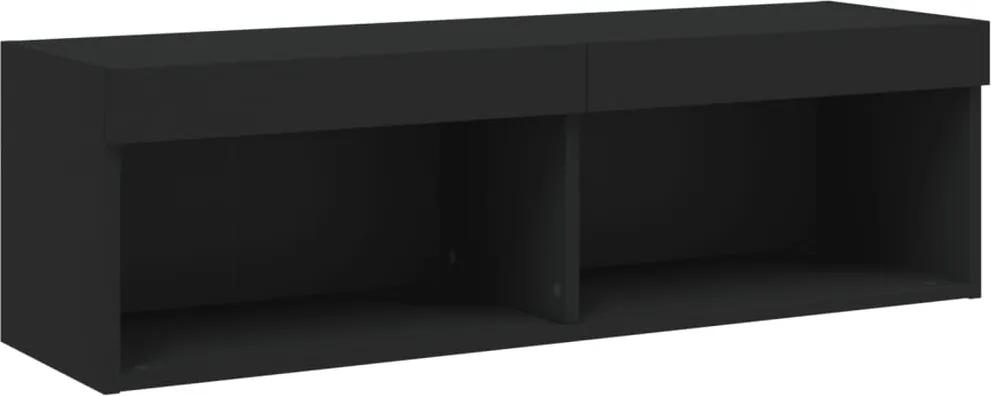 vidaXL TV skříňka s LED osvětlením 100 x 30 x 30 cm [837157] Barva: Černá