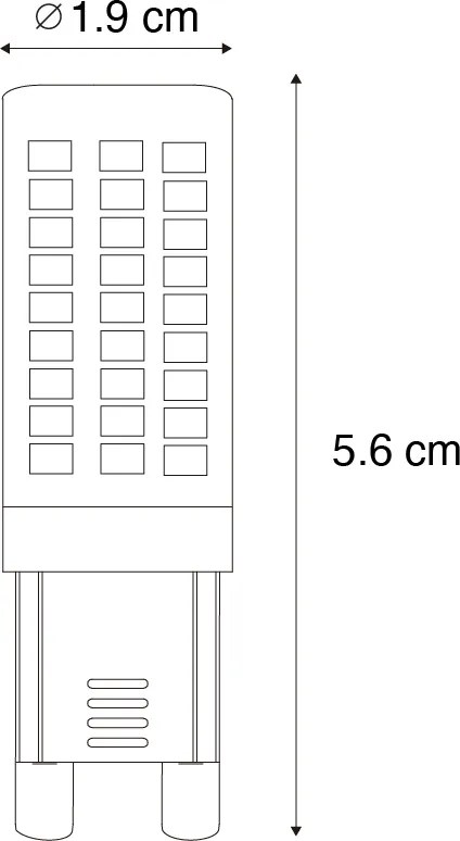 Sada 5 G9 3-stupňových stmívatelných LED žárovek opálových 4,5W 500 lm 4000K