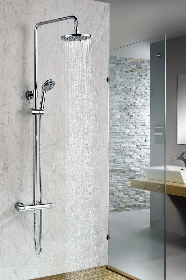 Sapho Sapho, KIMURA nástěnná sprchová termostatická baterie, chrom, KU211